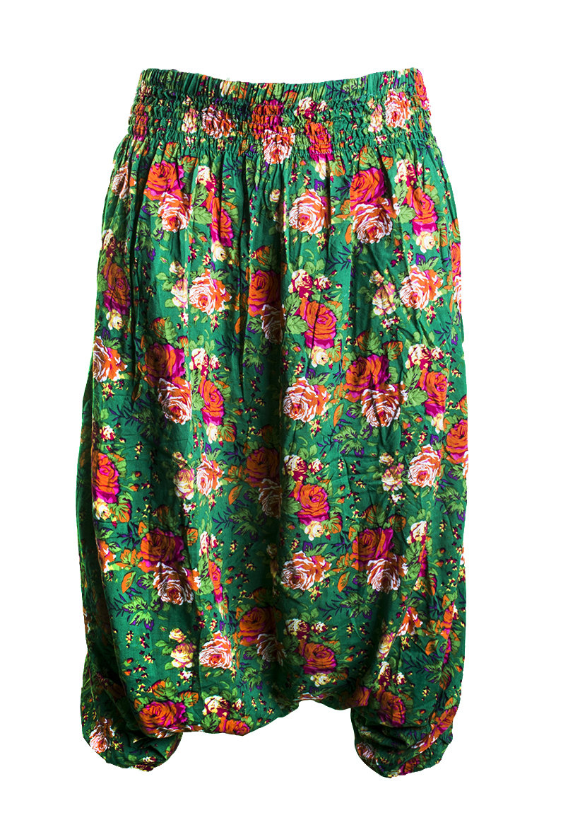 Green Floral Loose-fitting Sherwal – eniGma Shopping